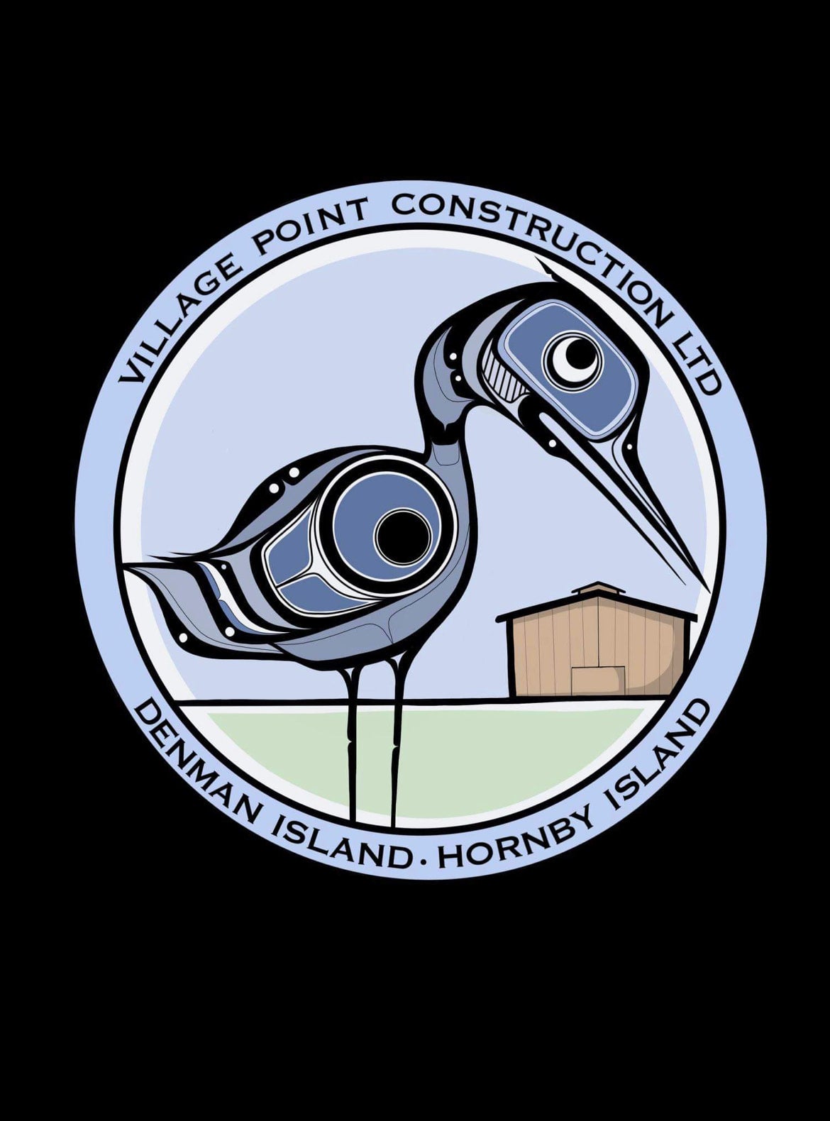 Village point construction logo | Adam Lewis Art