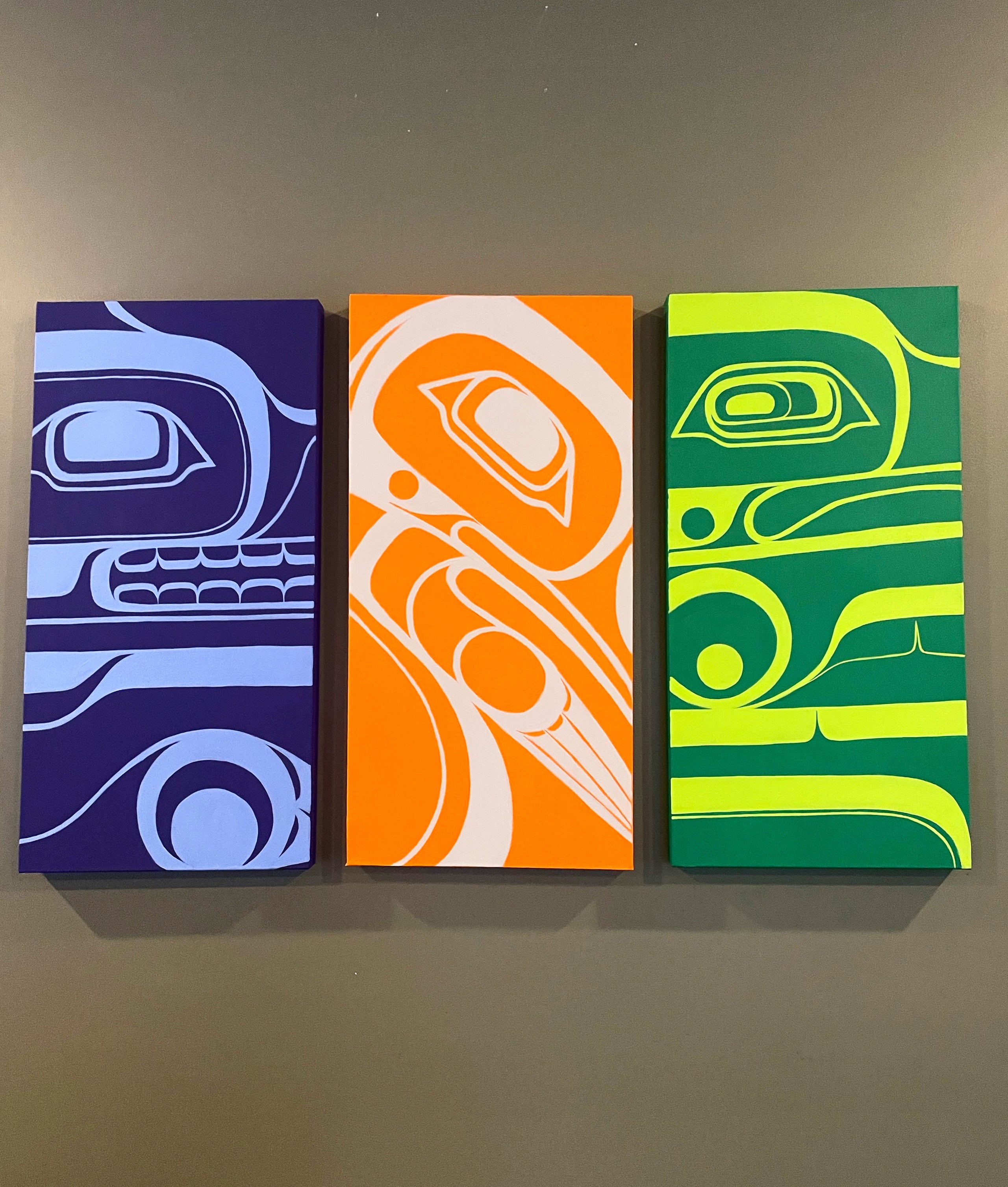 Bear raven frog trio | Adam Lewis Art