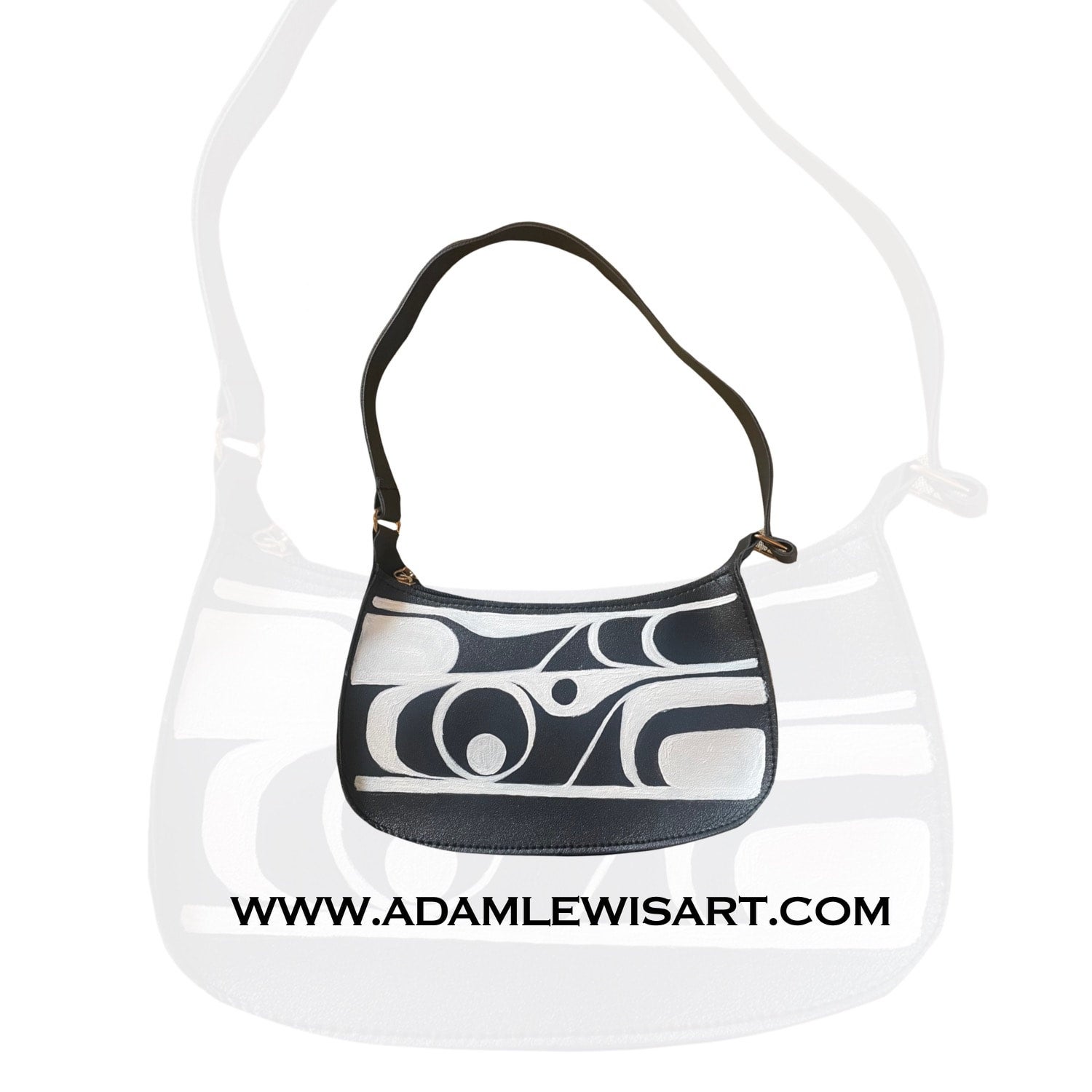 White formline purse | Adam Lewis Art